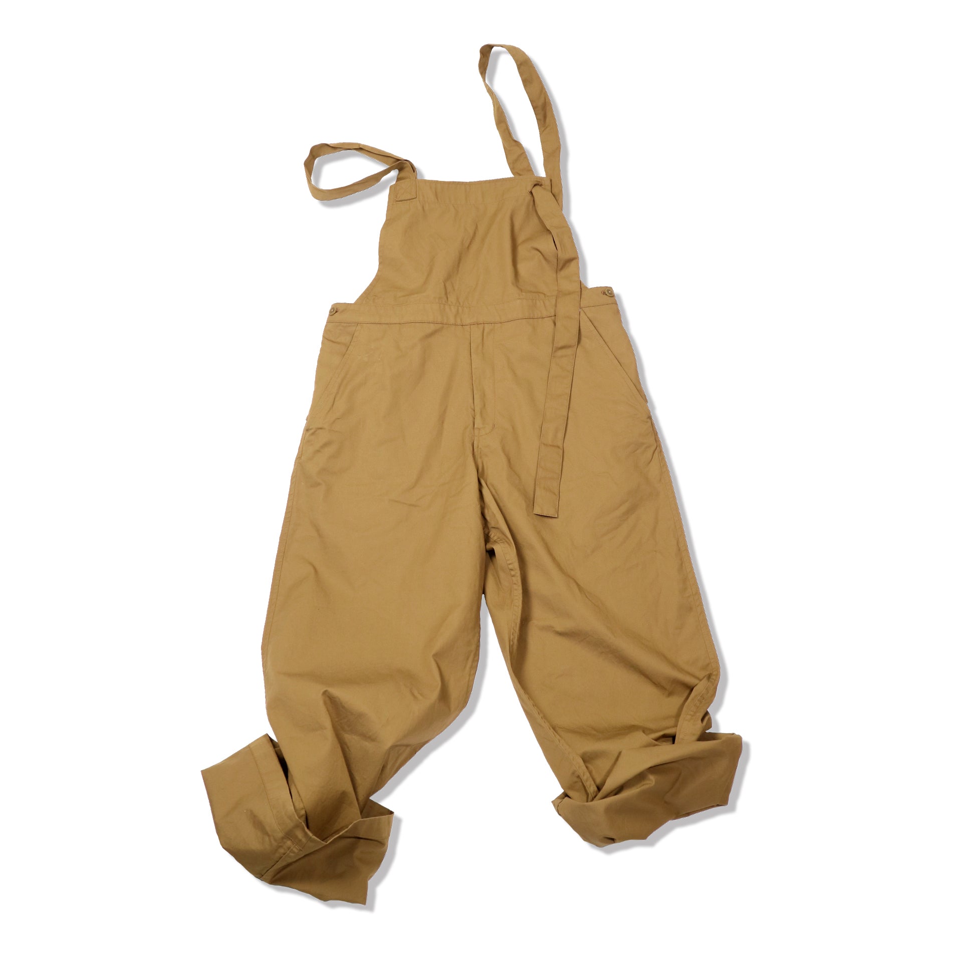 Long strap overalls | Beige | Khaki – Low-End STORE